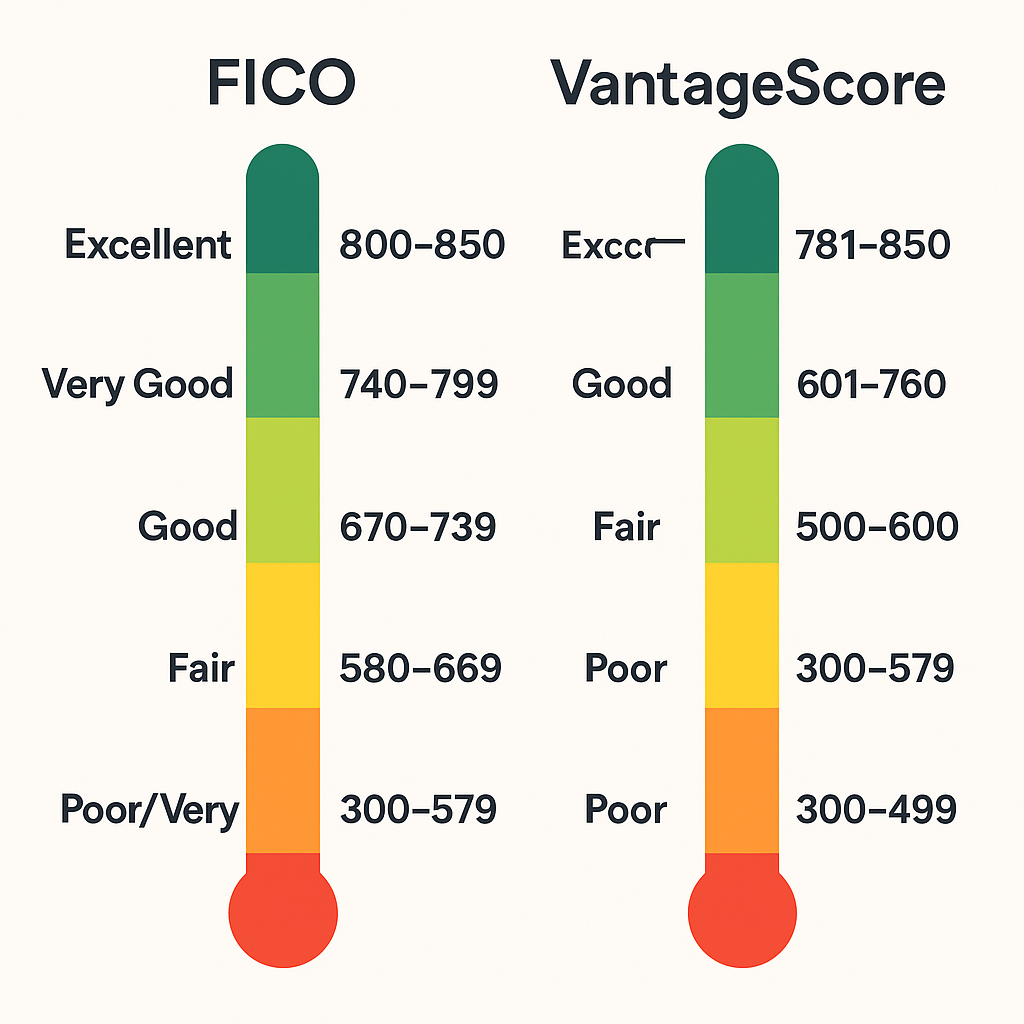 FICO vs VantageScore Ranges for Classification (Eric Kinney Repost) · 💳 ...