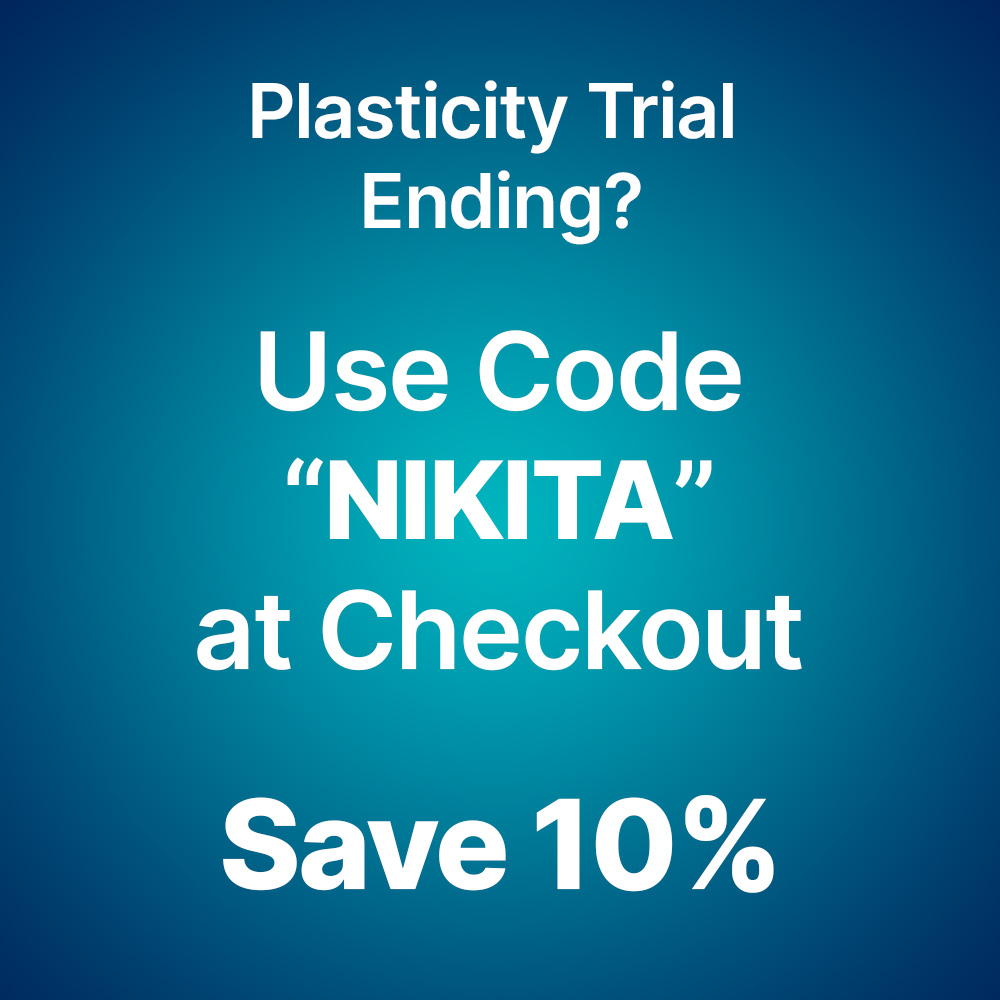 Plasticity Trial Ending? Save 10% with "NIKITA" · Creative 3D Community