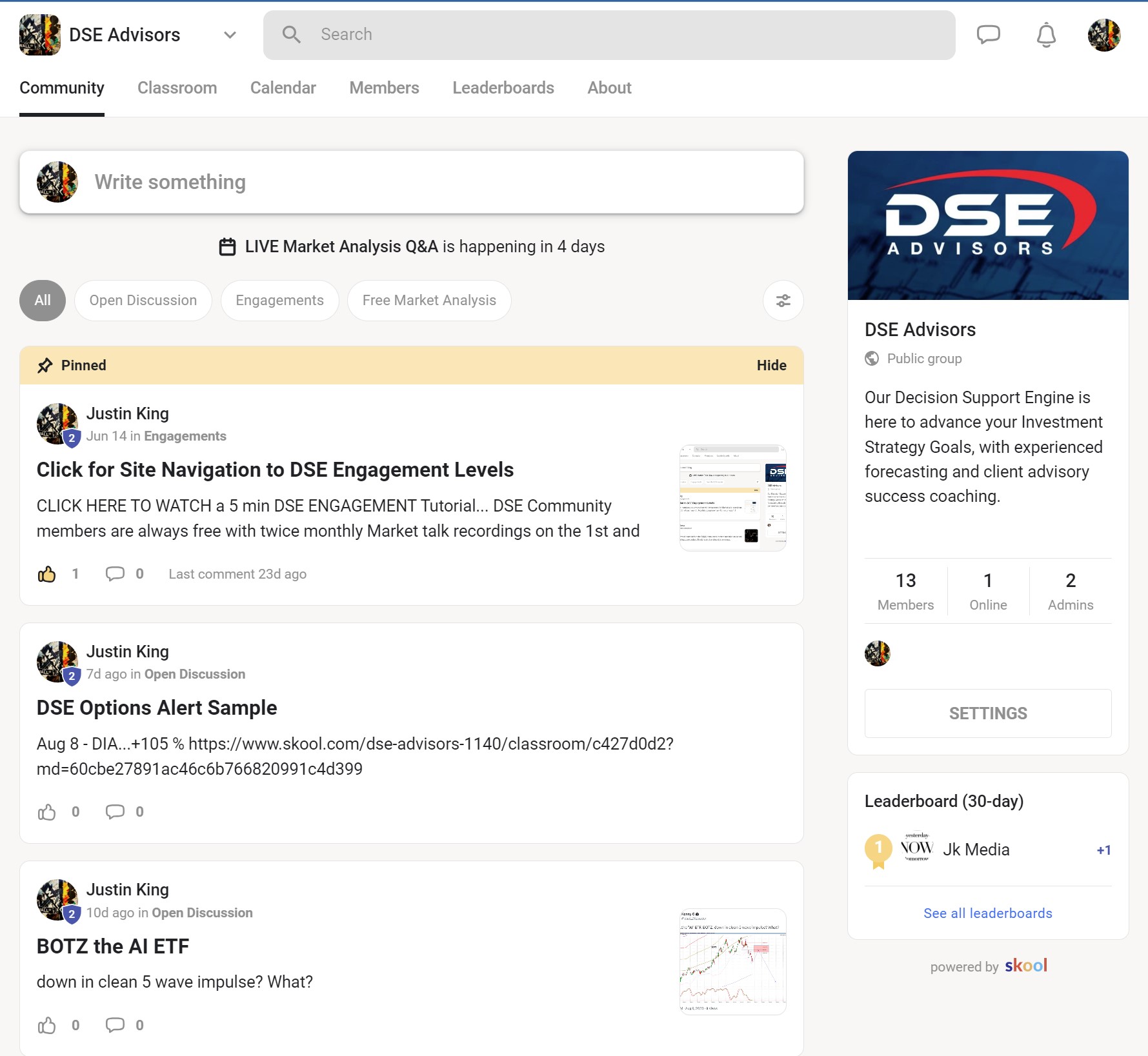 WELCOME to DSE Advisors Engagement Platform · DSE Advisors