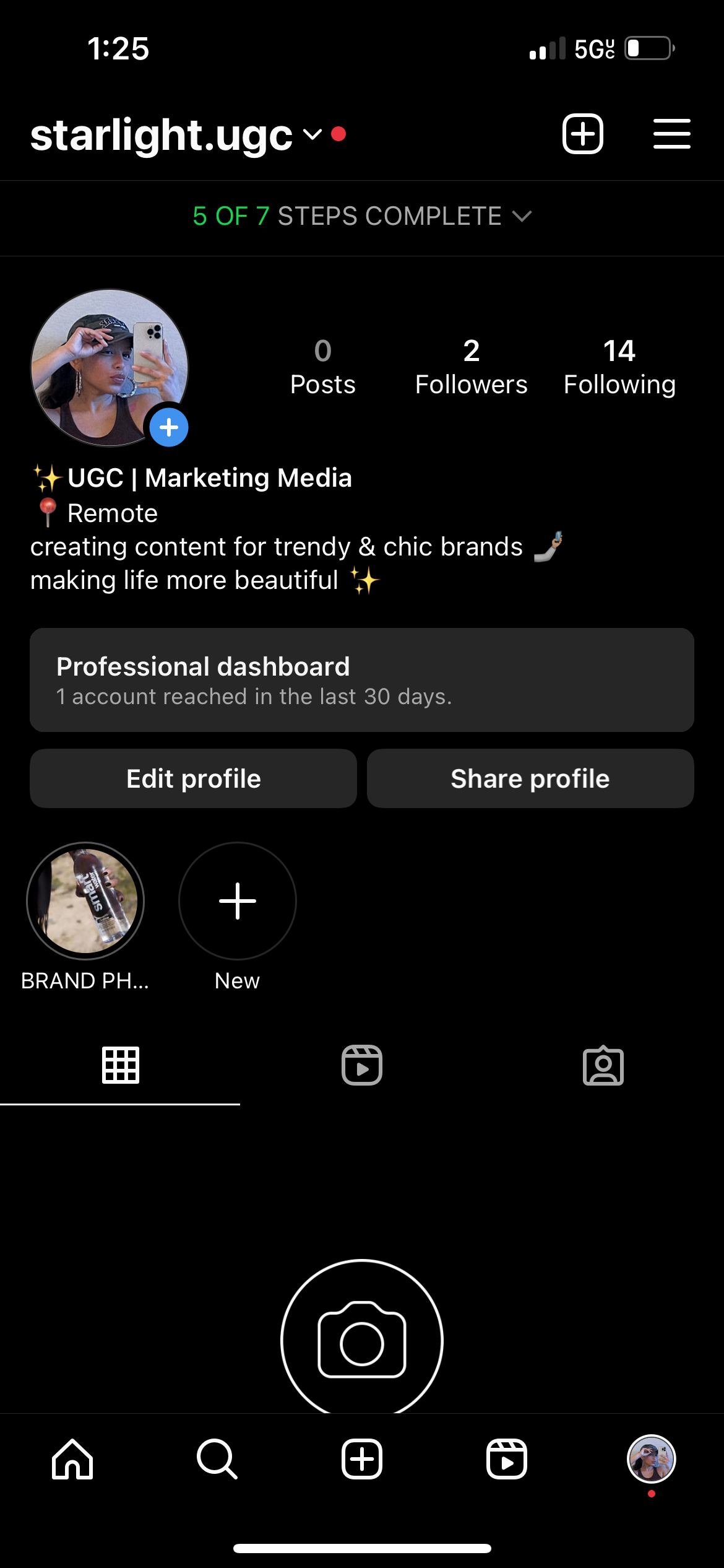 I started my UGC profile 🎉 · Nyomi's Free UGC Community