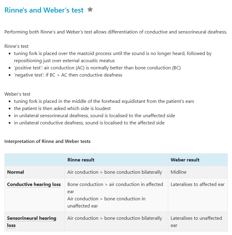Rinne's and Weber's test · Medicoplasty MRCS OSCE