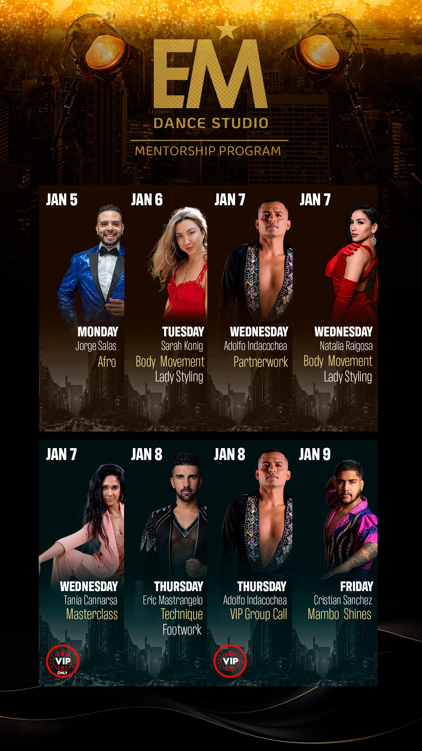 FIRST WEEK CALENDAR! · Empire Mambo Mentorship