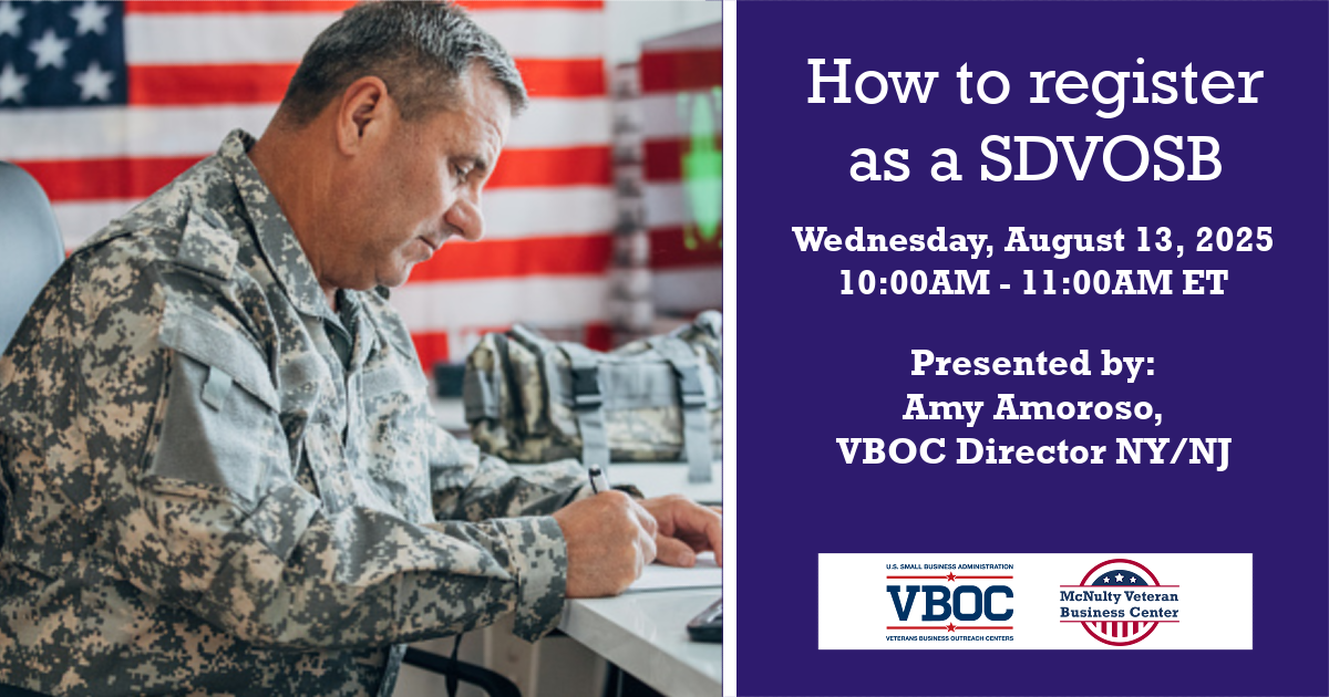 FREE WEBINAR: How to Register as a Service Disabled Veteran Owned Small ...