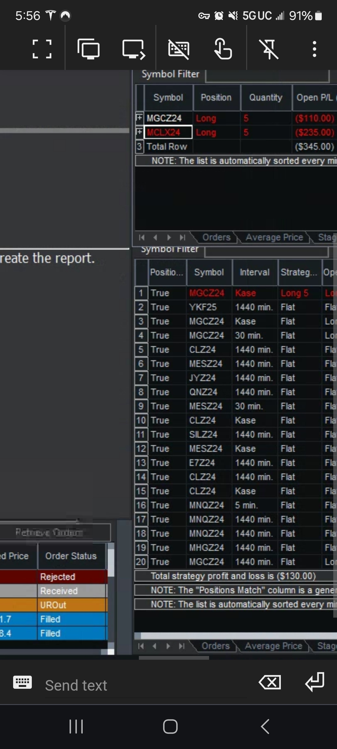 Can't Close Position · gwt