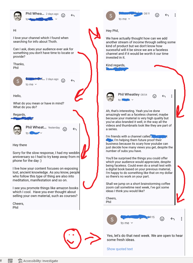 Result of my Conversation with Youtuber (Cold outreach) · A.I. Royalty ...