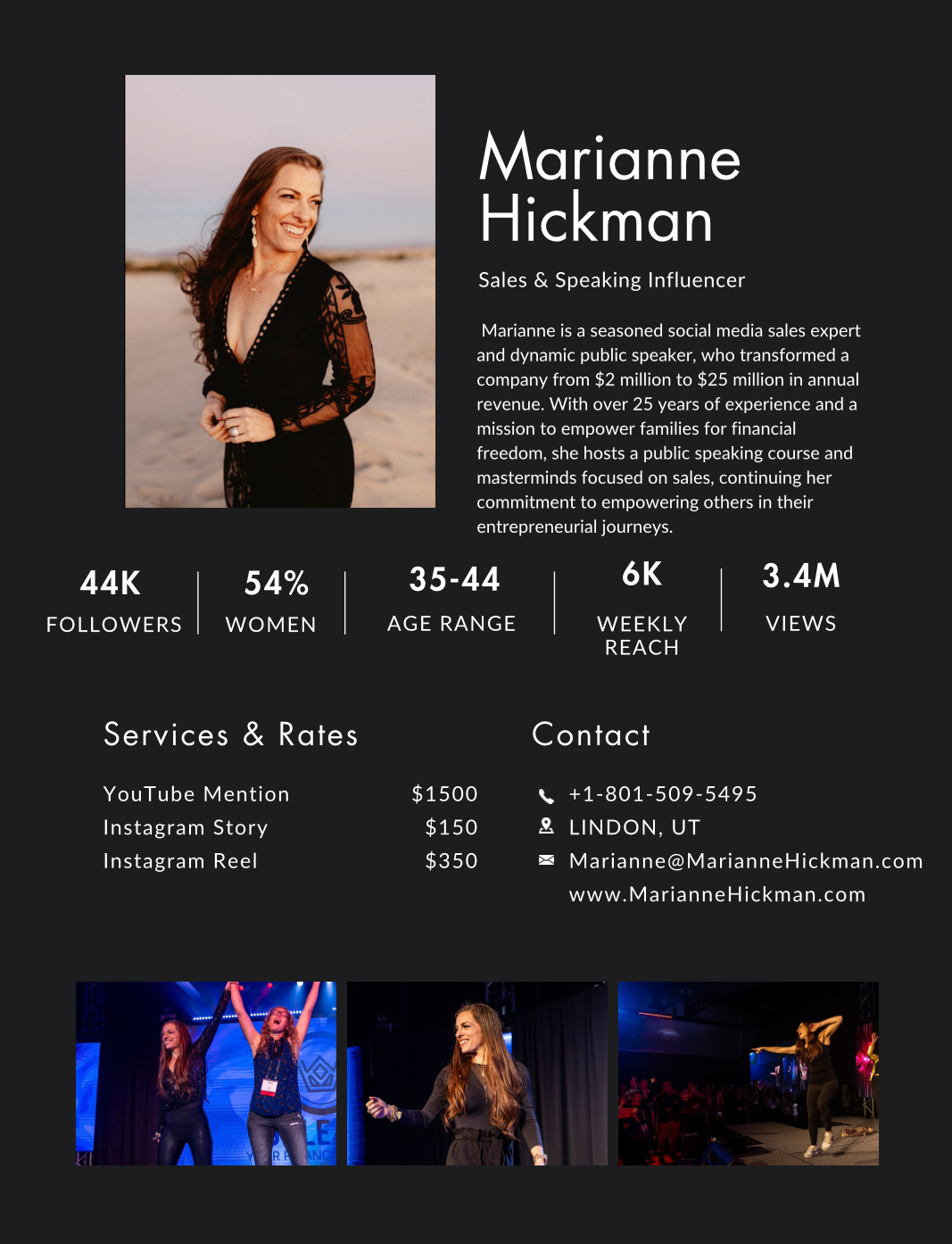 Media Kit - the one sheet · Speaker Mastery Community