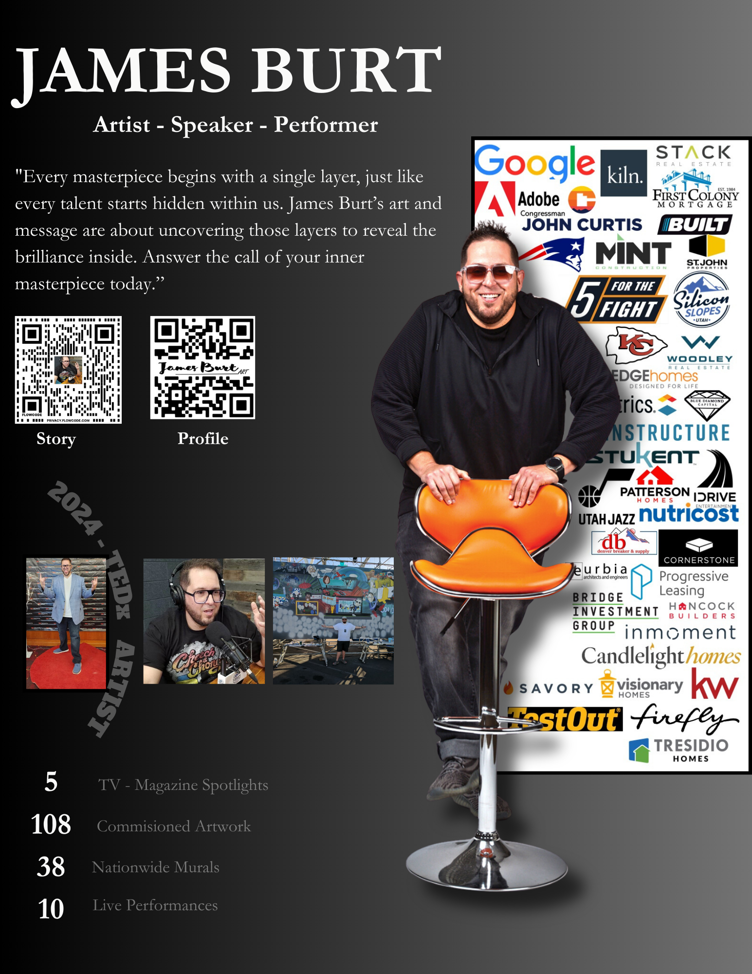James Burt Speaker one sheet · Speaker Mastery Community