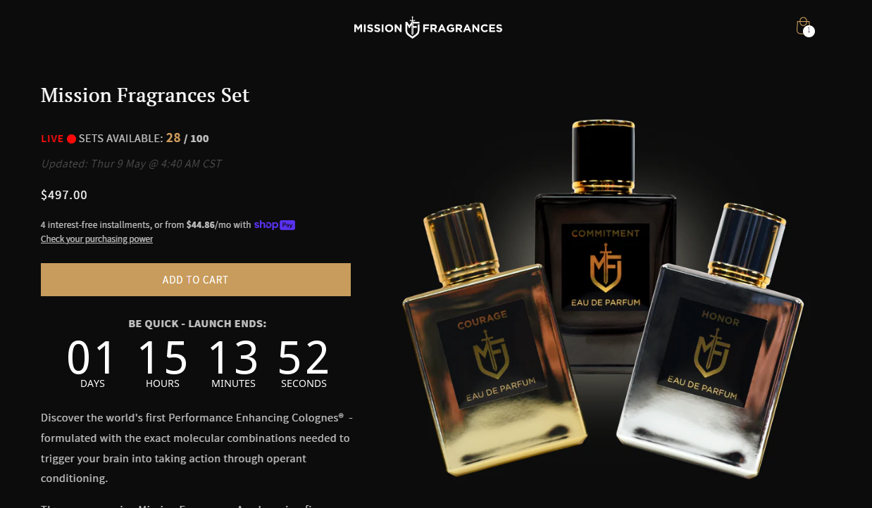 Easy Installment Plans for Mission Fragrances! (Only 28 Sets Left ...