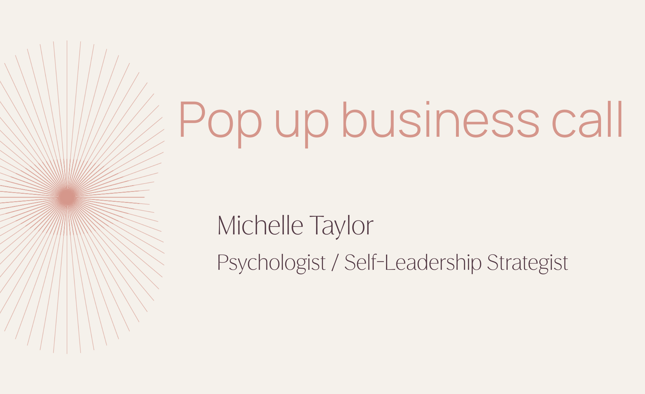 pop up call · The Future Self Club