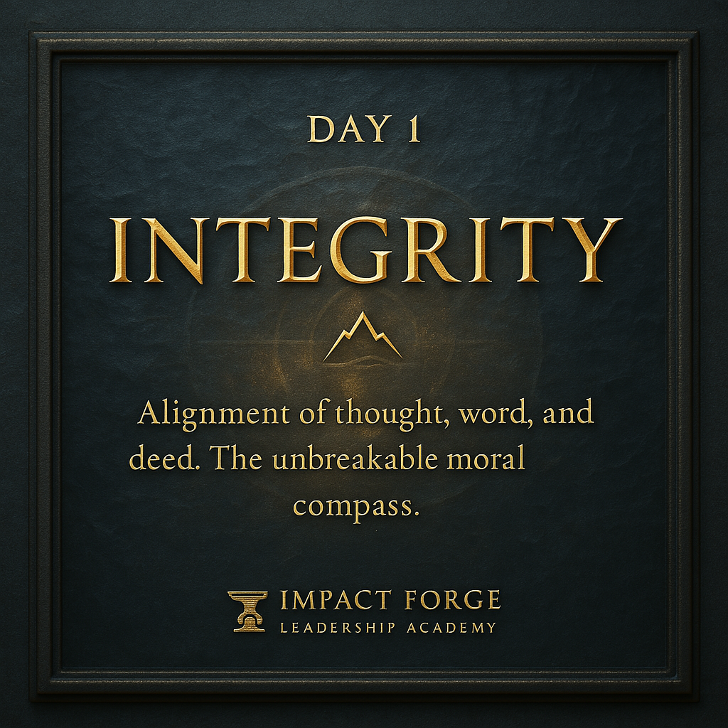 Integrity - Day 1 Challenge · Impact Forge Leadership Skool
