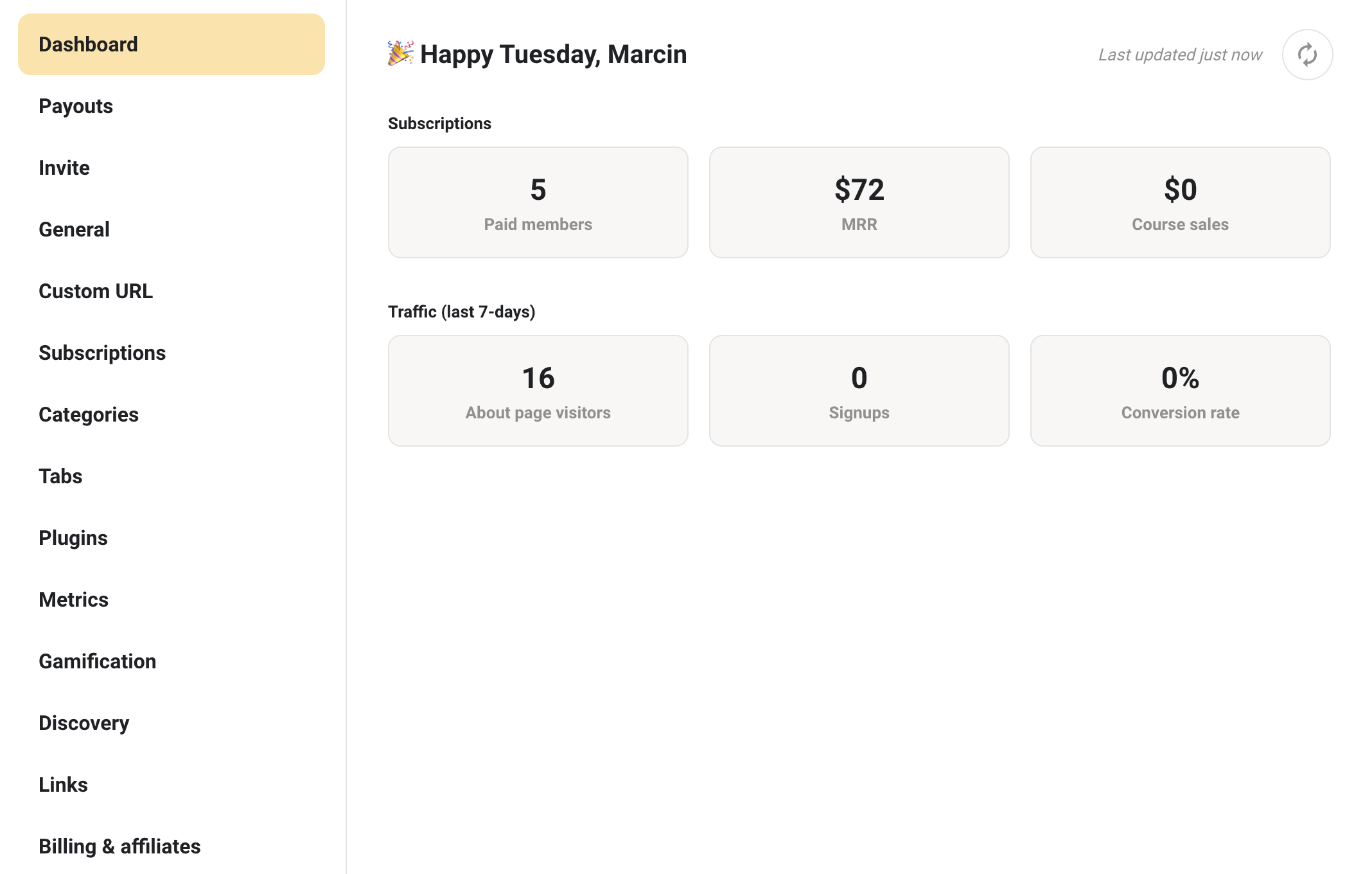 ️ Traffic and conversion stats now in dashboard · Educate with Skool