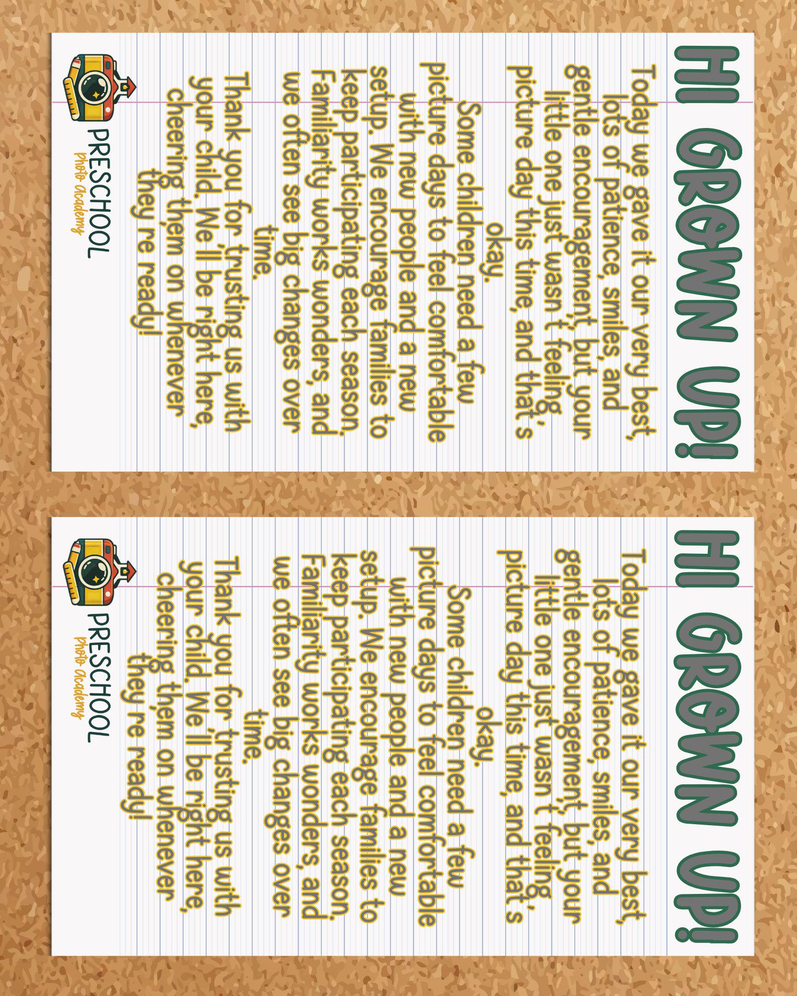Cry Cards · Preschool Photo Academy