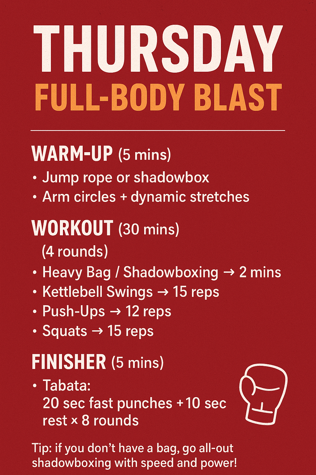 🥊 Thursday Full-Body Blast 🔥 · Bandit Boxing Nation