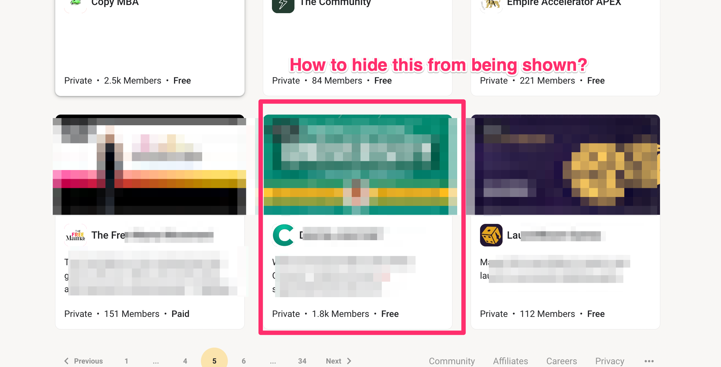 HOW TO HIDE SKOOL GROUP? · Skool Community