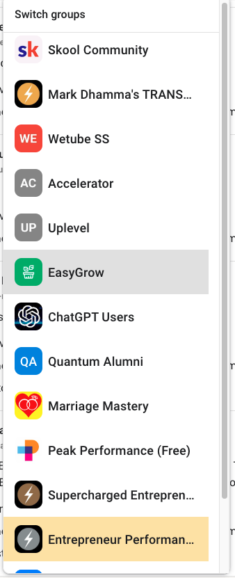 Put The Skool Groups I Own At The Top Of the List · Skool Community