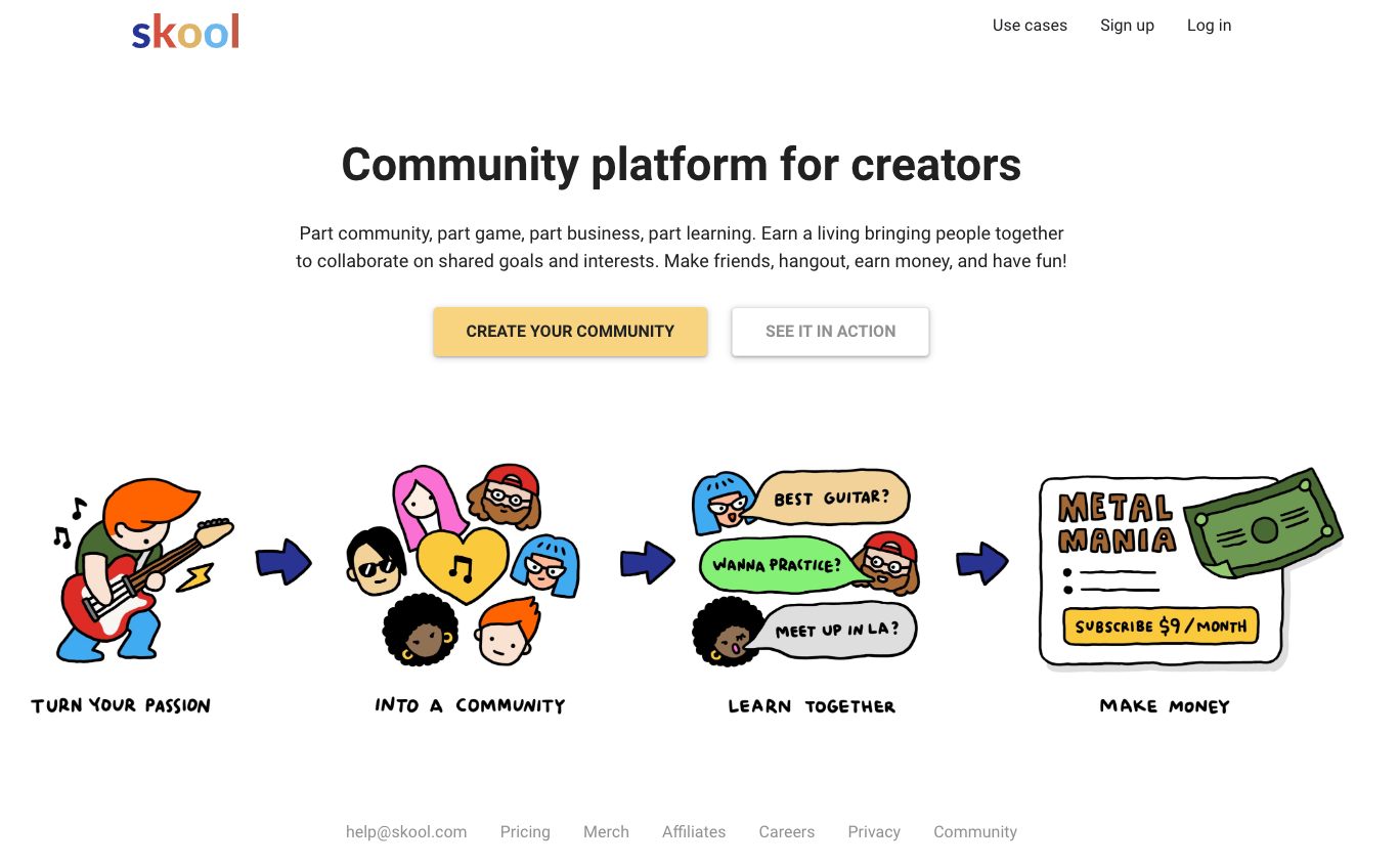 New website for Skool, with a focus on community · Skool Community