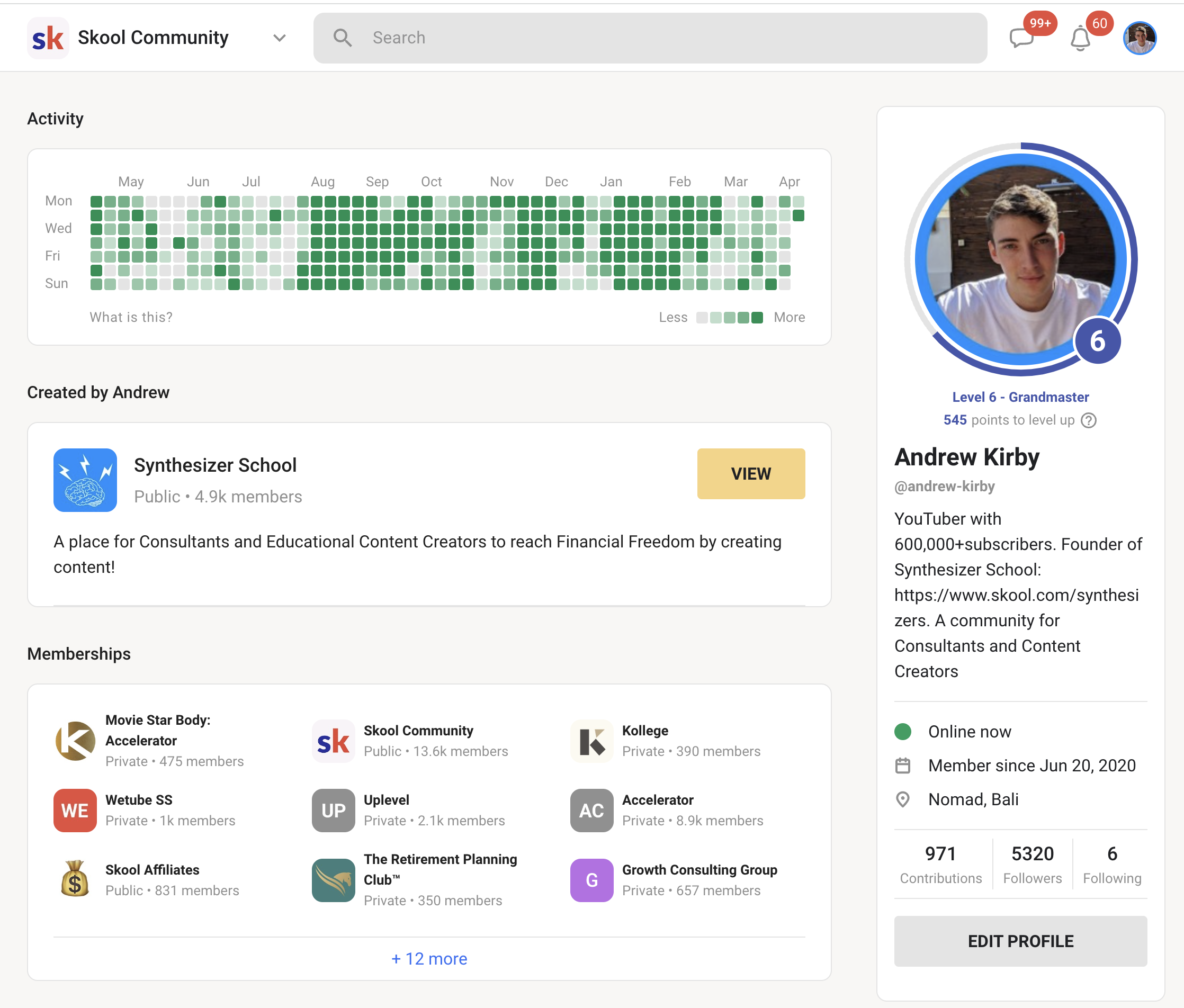 Seen the new Skool feature? Check out the new profiles! · Skool Community