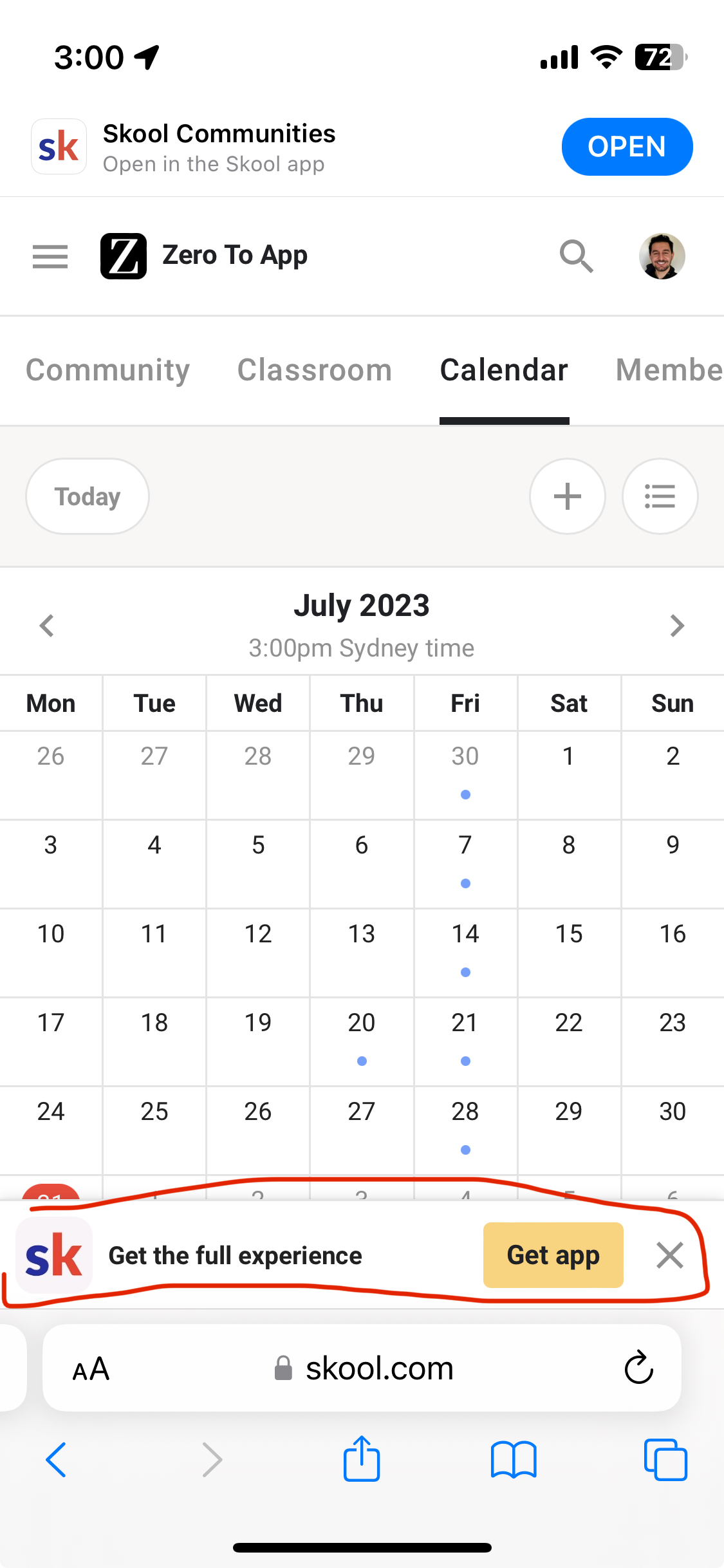 Extra App Banner Needs to Be Removed · Skool Community