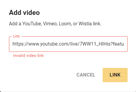 Livestream YouTube "Invalid video link" Issues · Skool Community