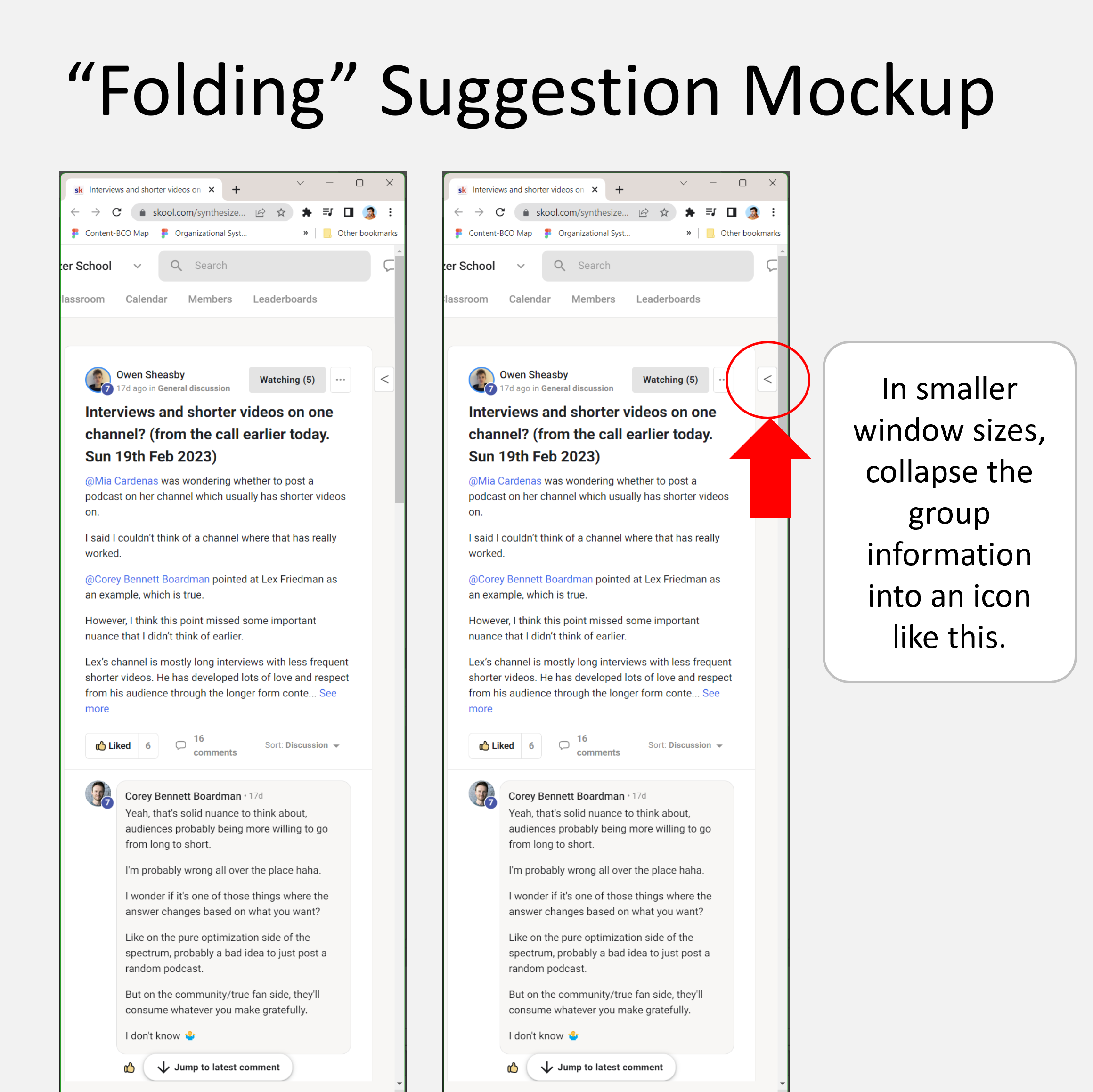 Design Suggestion For Desktop Window Size Change Content Compression
