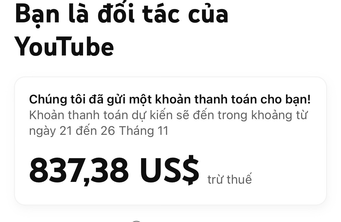 Kết quả sau 3 tháng làm YTB view ngoại. · The View to Money