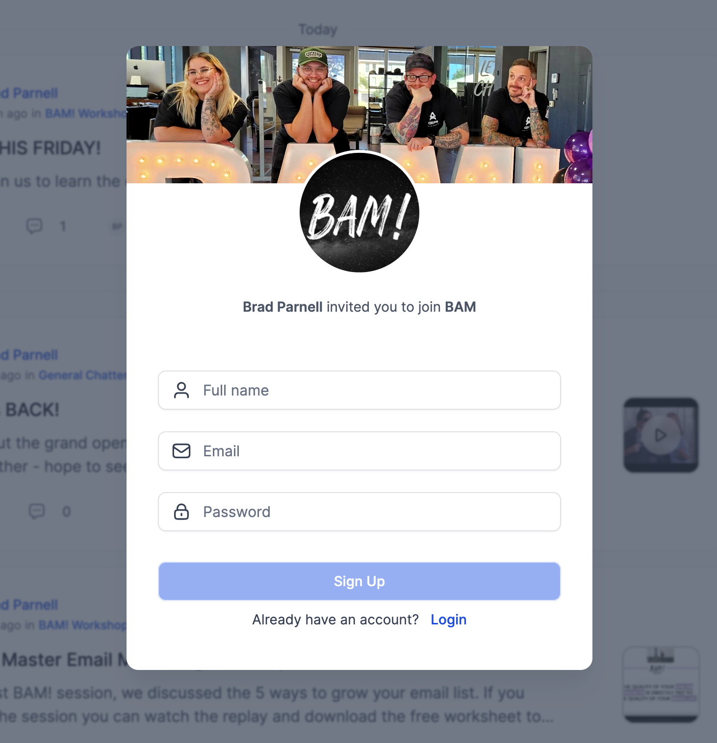 👉 OUR COMMUNITY IS MOVING! · BAM! - Be a Marketer