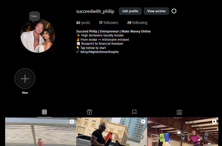 Instagram page · Hustle Games - Philip Johansen