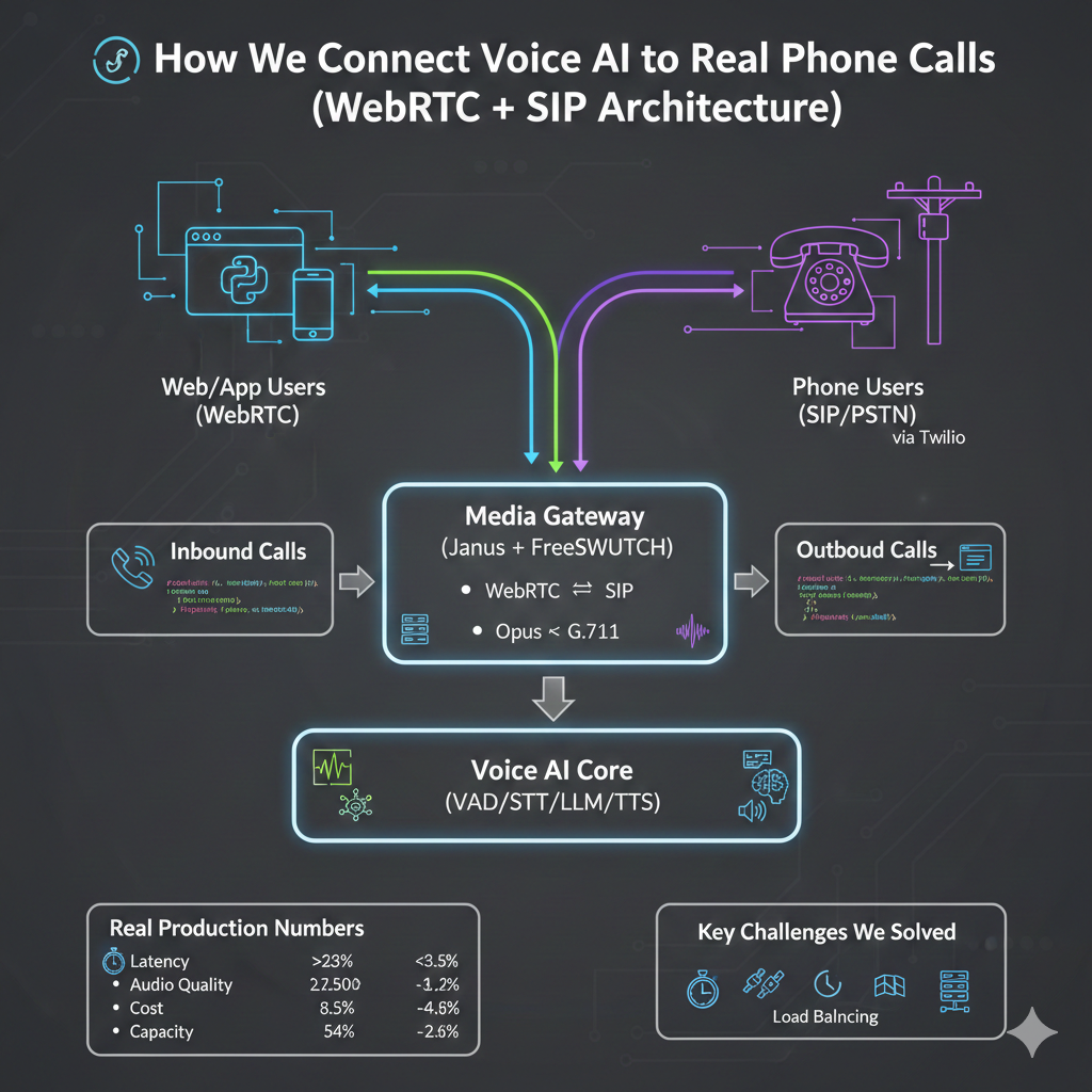 How We Connect Voice AI to Real Phone Calls (WebRTC + SIP Architecture) · Brendan's AI Community