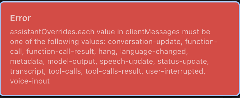 Vapi Error · Brendan's AI Community
