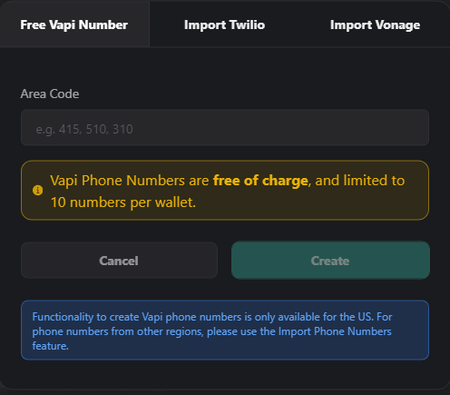 😮FREE PHONE NUMBERS - VAPI · Brendan's AI Community