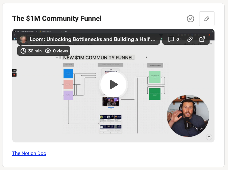 The $1M Community Funnel Training & Share Links · Lifestyle Foundr Group™