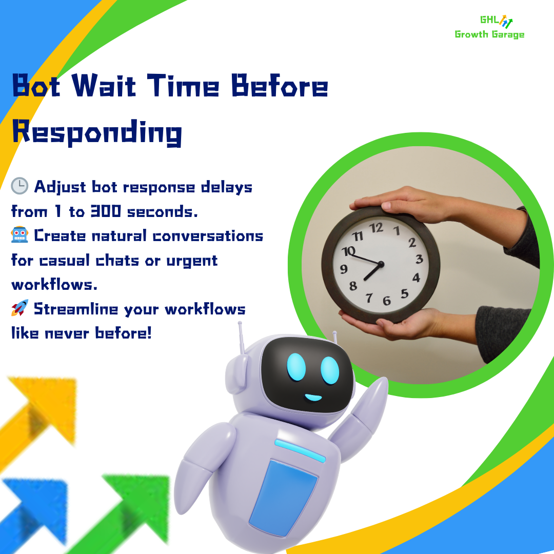🚀 New Feature Alert: Bot Wait Time Before Responding! · GHL Growth Garage
