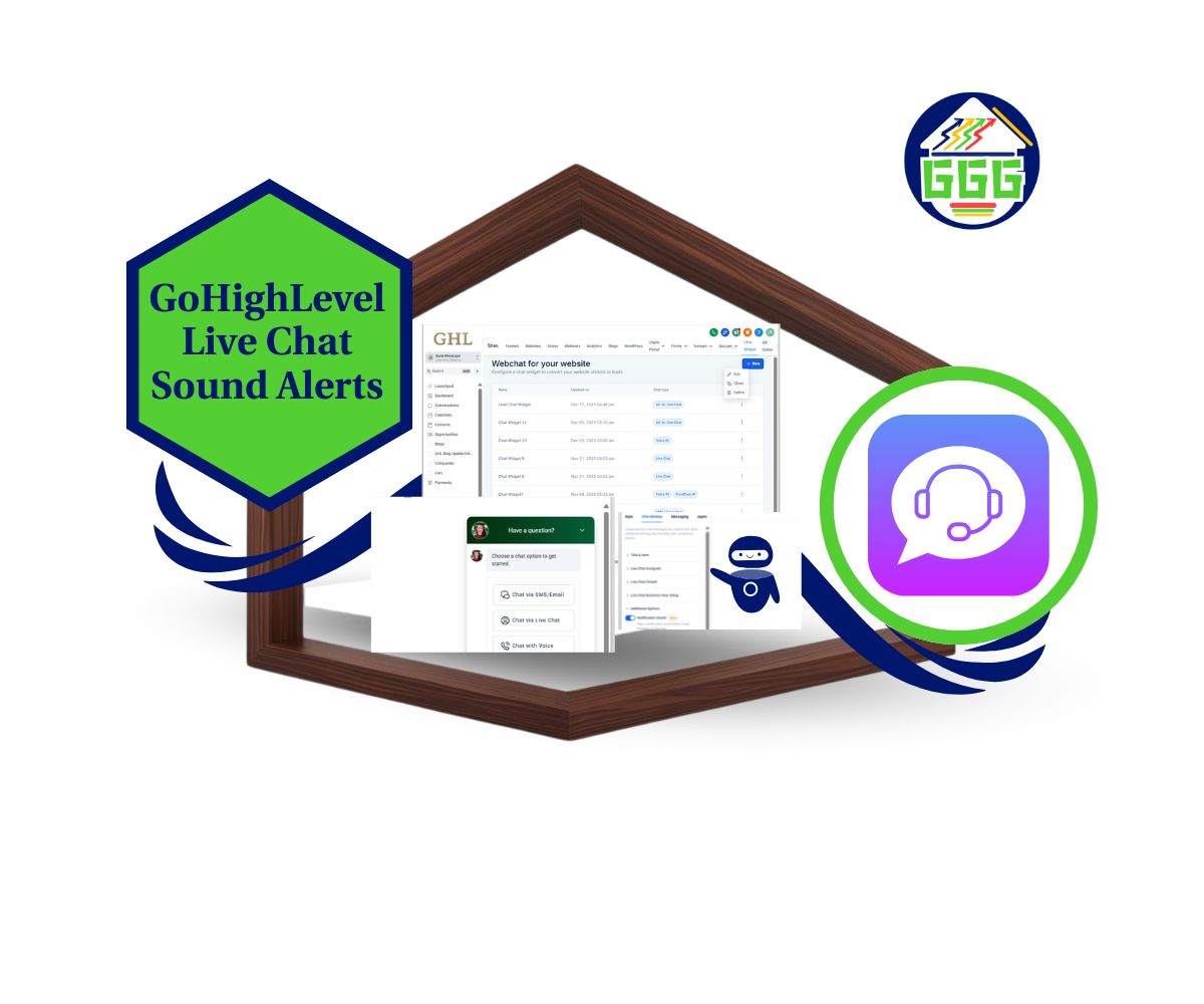 Live Chat Sound Alerts Expanded 🔊 · GHL Growth Garage