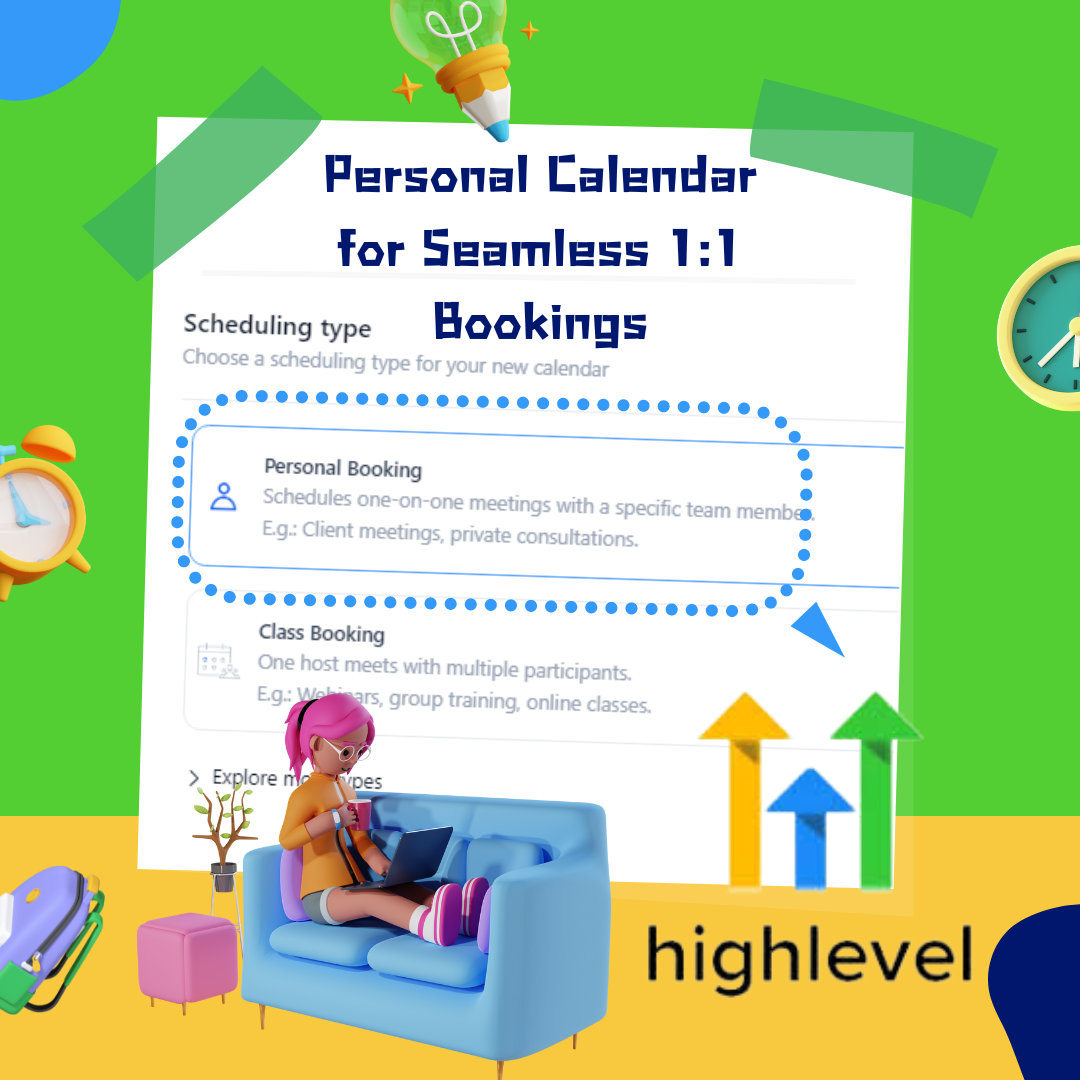 🎉 Say Hello to GHL's Personal Calendar for 1:1 Bookings! 🎉 · GHL Growth ...