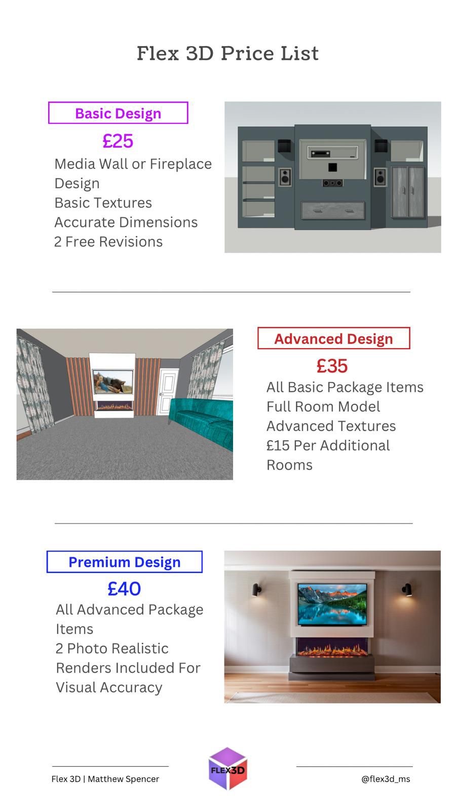 Price List · Flex3D