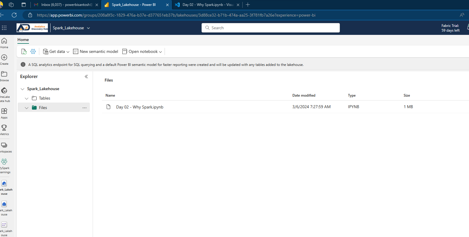 How Do I import .ipynb file to my Lakehouse as a notebook itself · Learn Microsoft Fabric