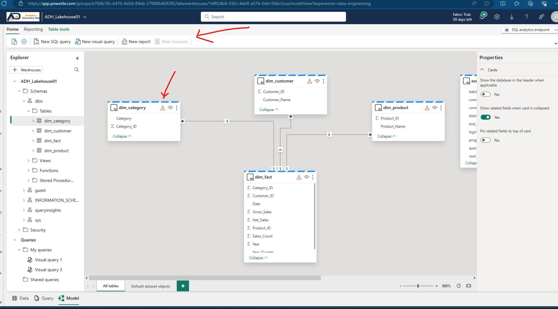 Unable to Create a New Measure in Model View of SQL Endpoint · Learn ...