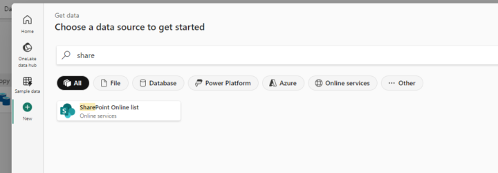 Search "sharepoint" in Learn Microsoft Fabric