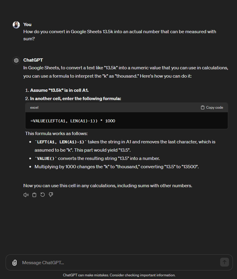 Use ChagGPT as an excel tutor · AI Design Club