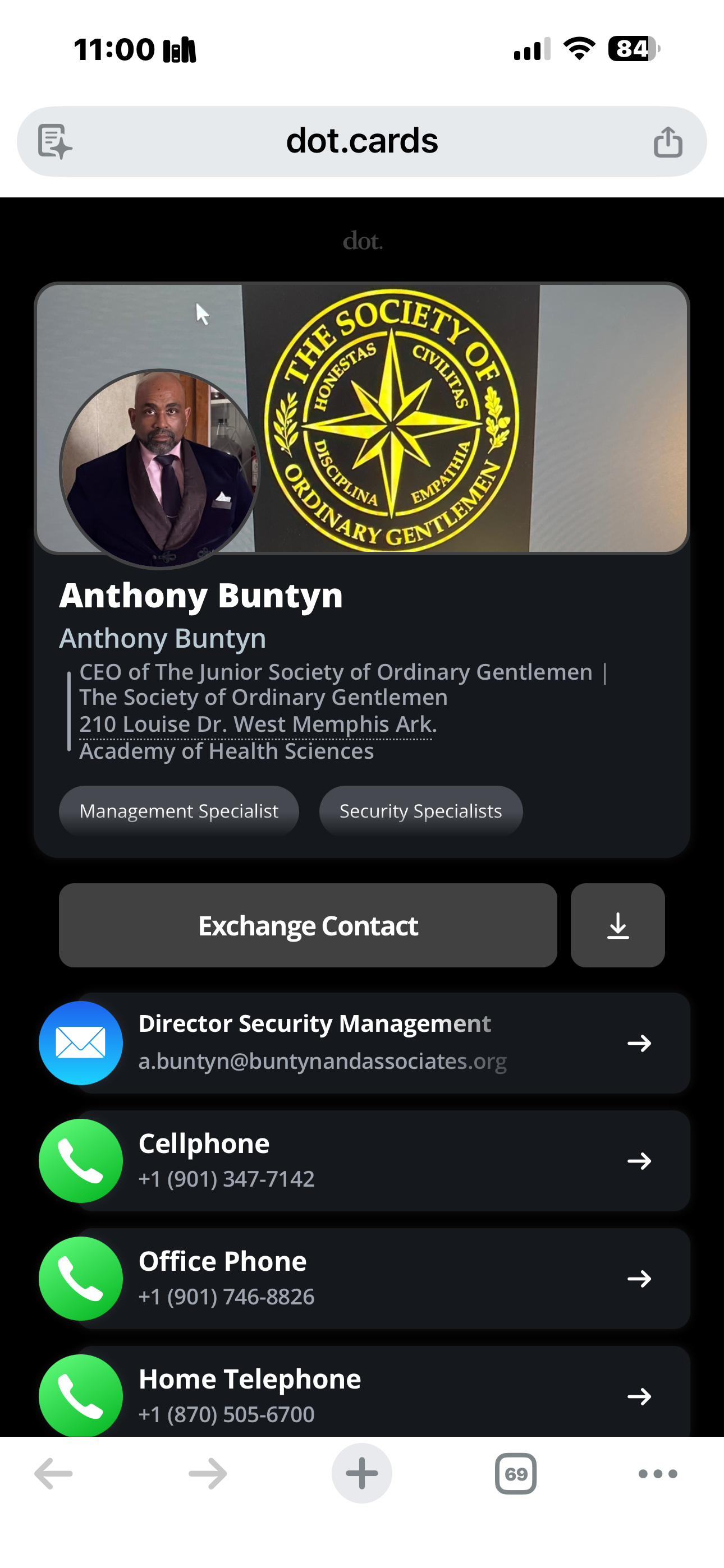 The Dot Card · Society of Ordinary Gentlemen