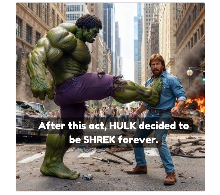 Hulk was feeling too good about himself that day · Let's Master English