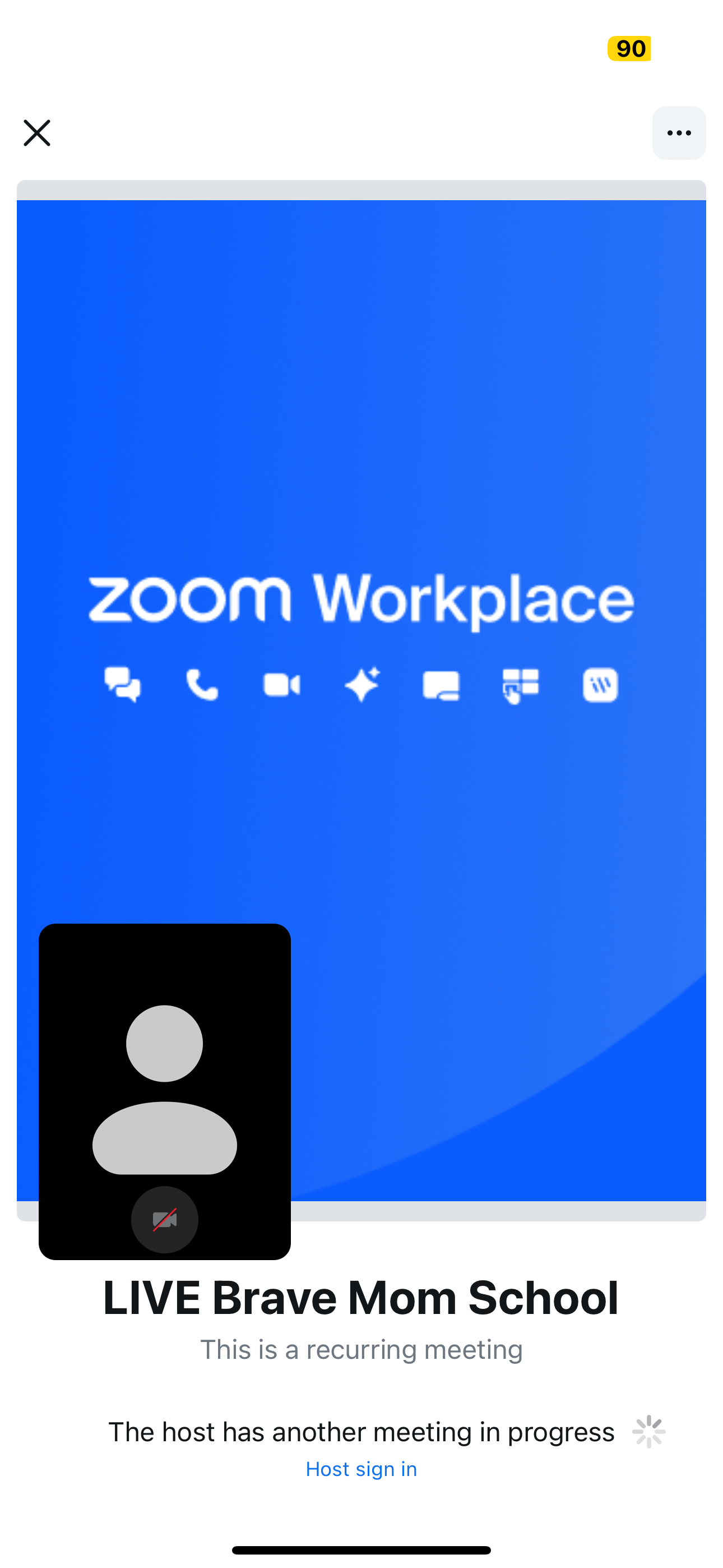 I tried to join the call, but it says another meeting is in progress ...