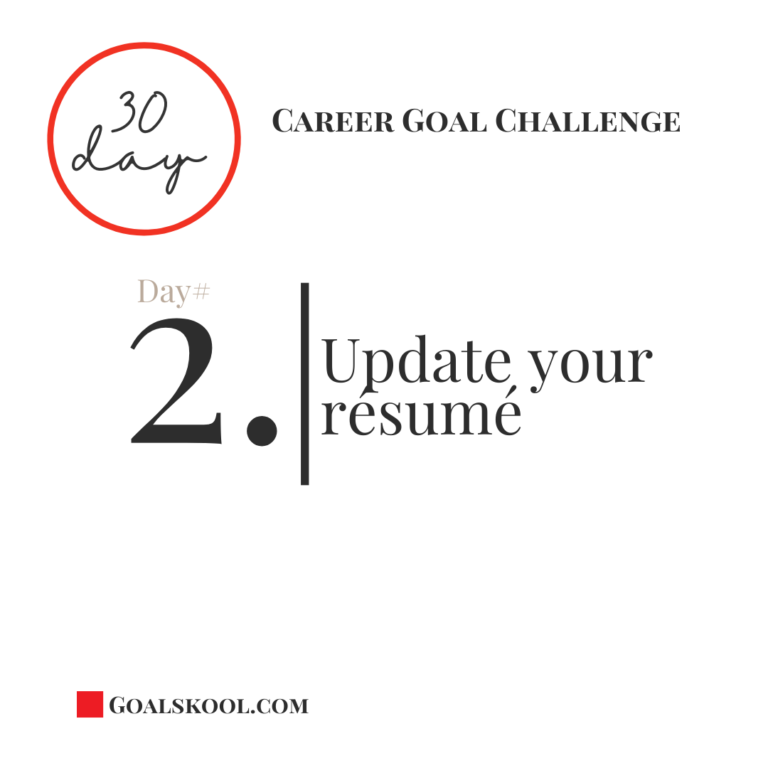 🎯 Day 2 – Career Goal Challenge · Goal Skool - for Goal Setters