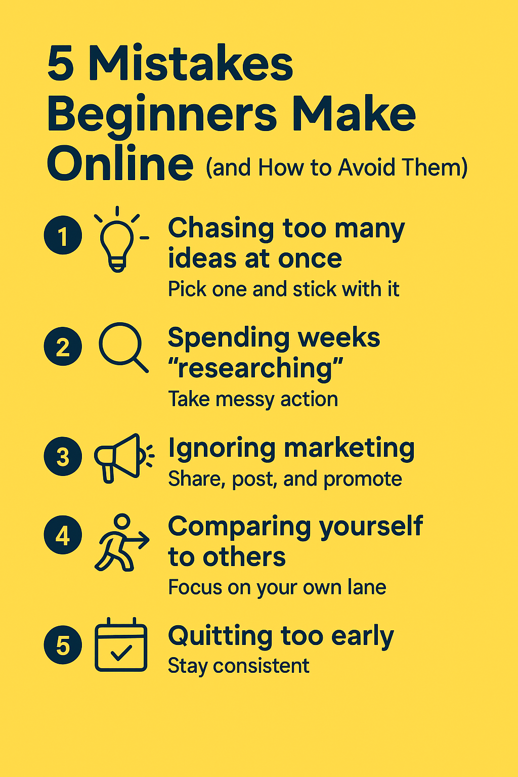 🚨 5 Mistakes Beginners Make Online (and How to Avoid Them) · Work From ...